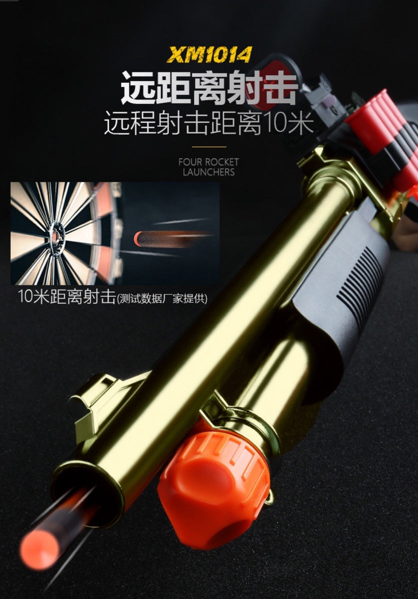 XM1014 Shell soft blaster Gold Shotable Troll shot dart Model Boy Long ...